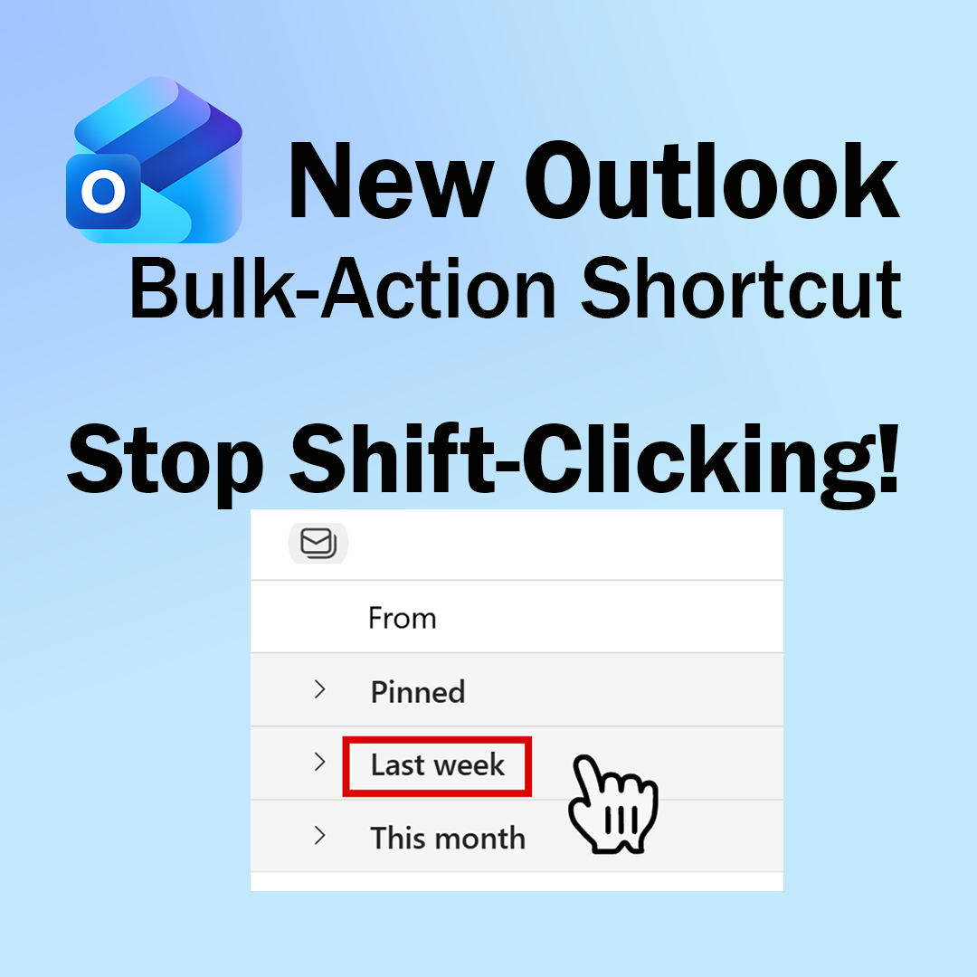 New Outlook Bulk-Action Shortcut » TRACCreations4E