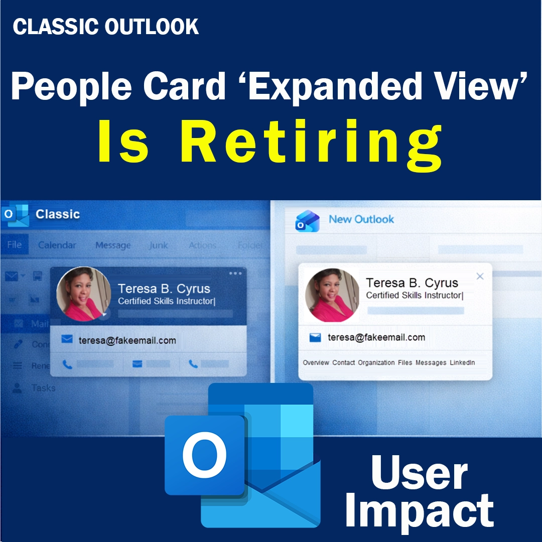 Classic Outlook Is Retiring the People Card Expanded View