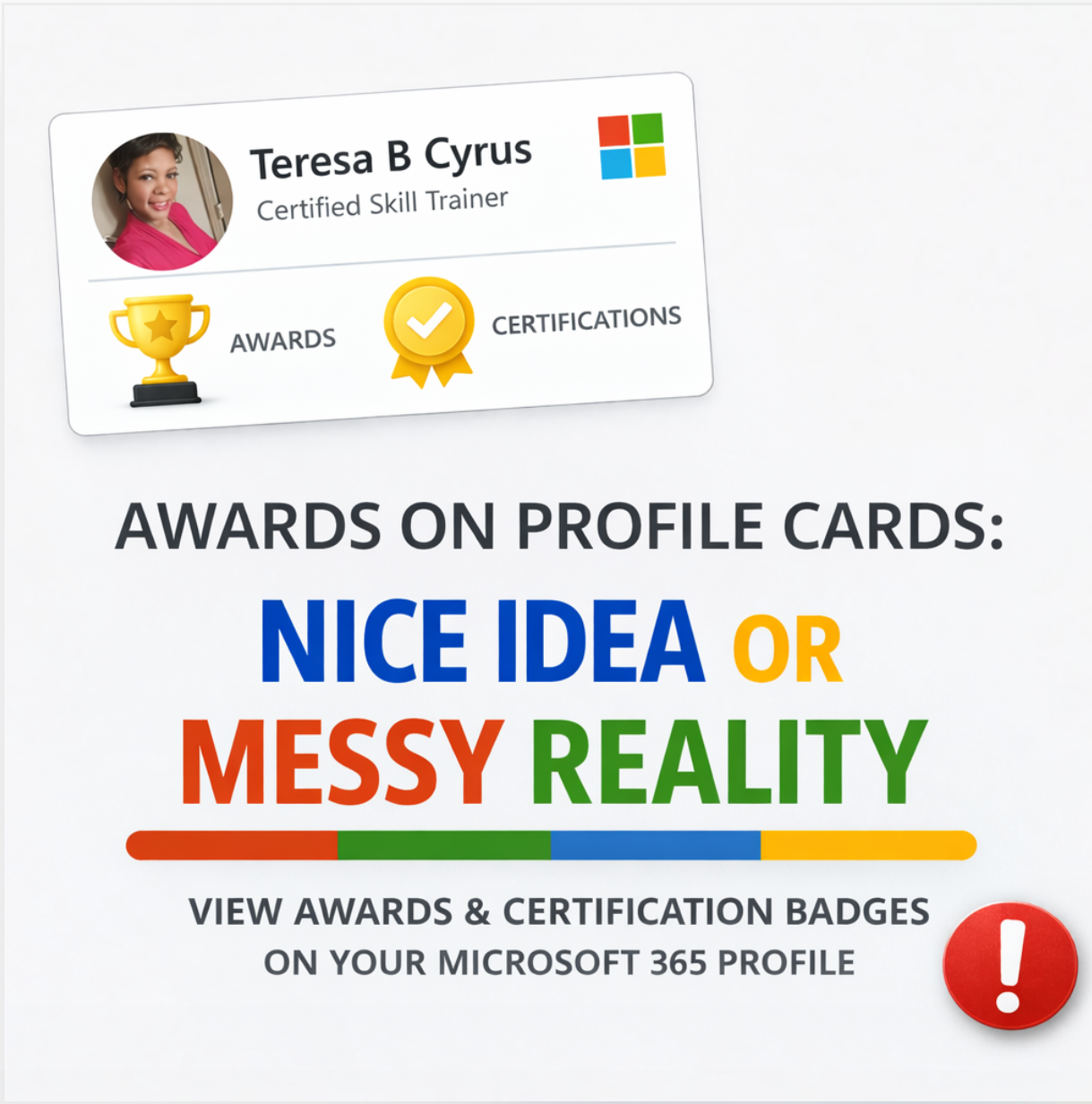 Profile Card Badges in Microsoft 365 » TRACCreations4E
